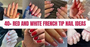 40+ Red and White French Tip Nails That Are Anything But Basic ...