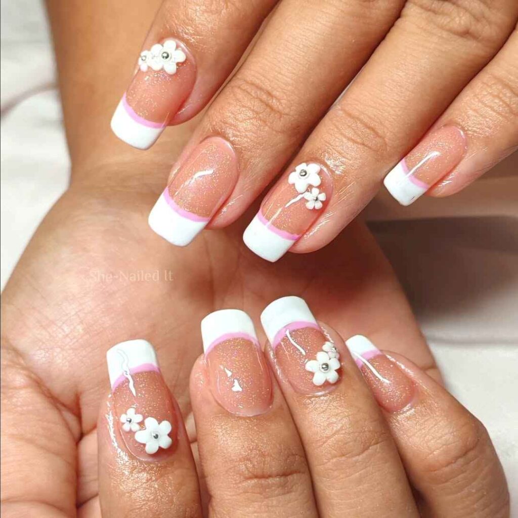 50+ Classy Short Square French Tip Nail Ideas to Try Now – FASHION SO ...