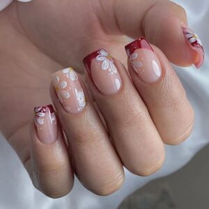 50+ Short Square French Tip Nails That Keep It Simple and Stunning ...