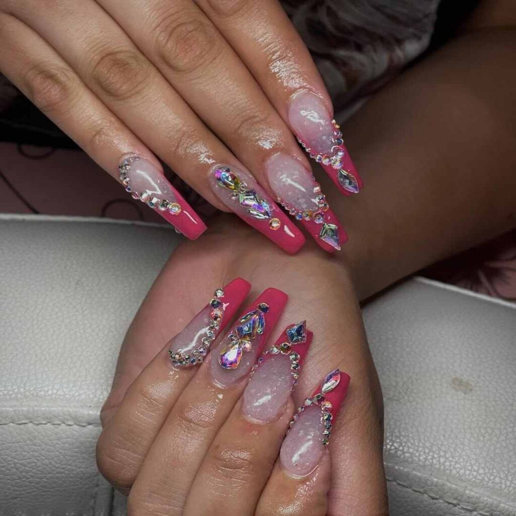 30+ Hot Pink French Tip Nails Square Ideas That Totally Slay – FASHION ...