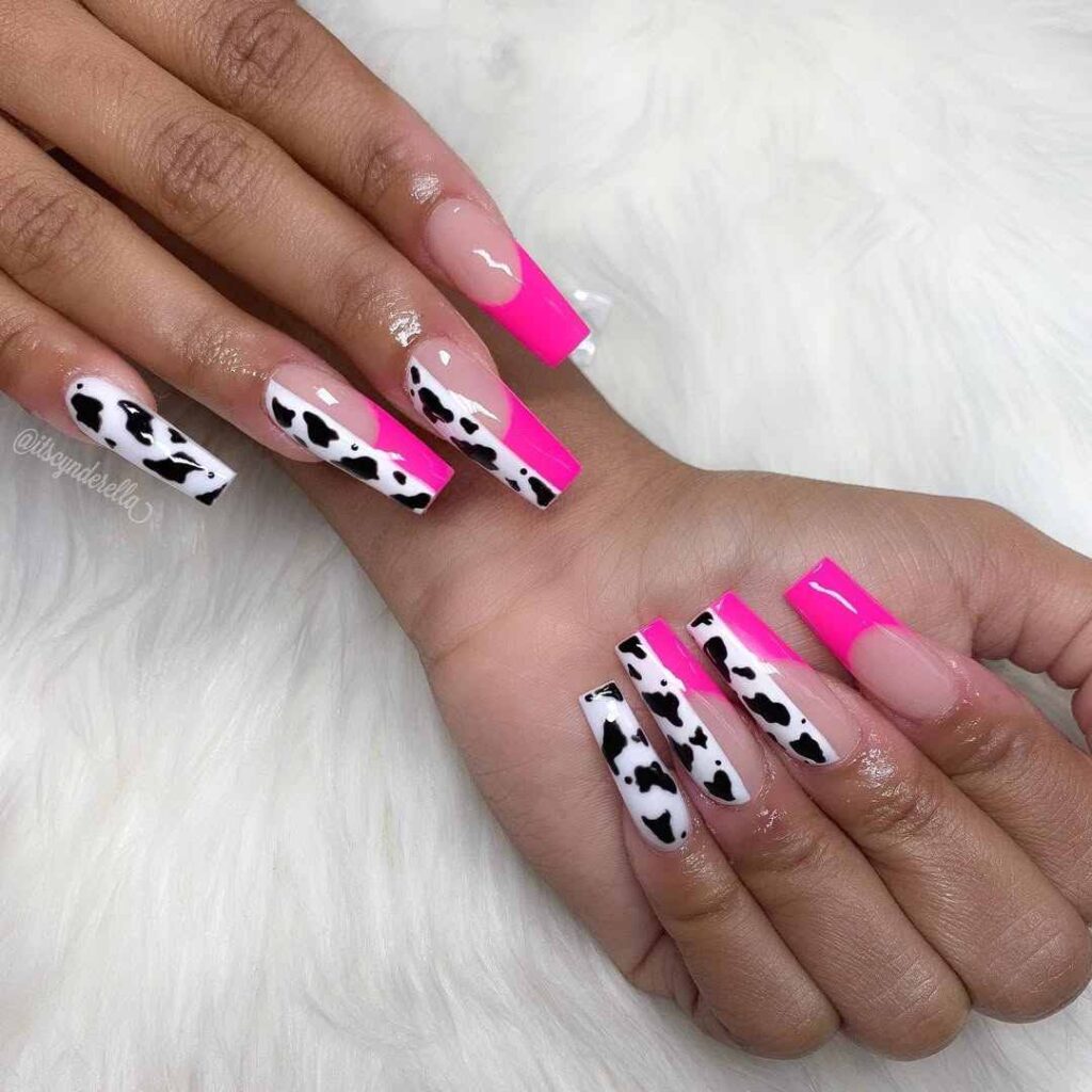 30+ Hot Pink French Tip Nails Square Ideas That Totally Slay – FASHION ...