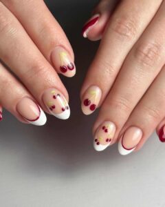 40+ Red and White French Tip Nails That Are Anything But Basic ...
