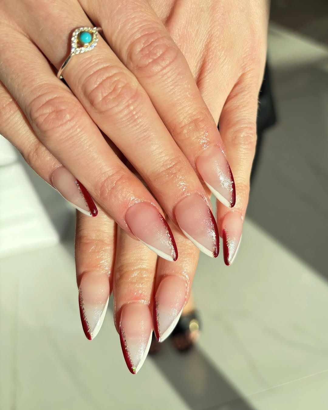 40+ Red and White French Tip Nails That Are Anything But Basic ...