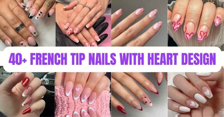 40+ French Tip Nails with Heart Design That’ll Steal Yours – FASHION SO ...