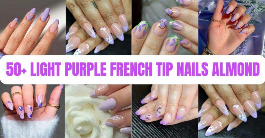 50+ Light Purple French Tip Nails Almond Designs You’ll Love – FASHION ...