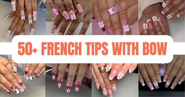 50+ French Tips with Bow Designs That Are Too Pretty to Ignore ...