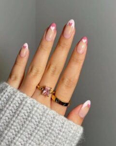 40+ French Tip Nails with Heart Design That’ll Steal Yours – FASHION SO ...