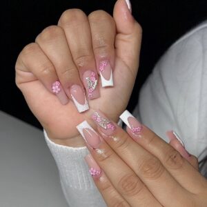 50+ French Tip Nail Designs with Glitter That Totally Slay – FASHION SO ...