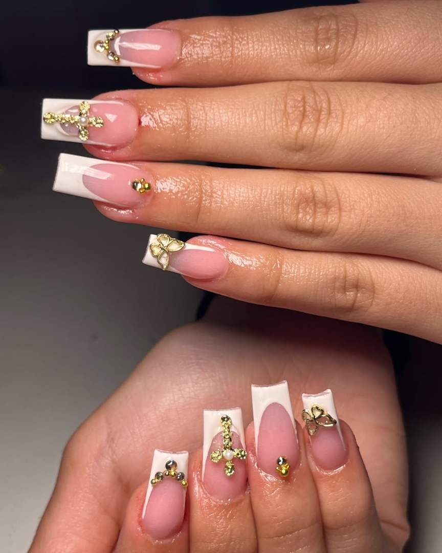 60+ White and Gold French Tip Nails That Scream Glam – FASHION SO SIMPLE