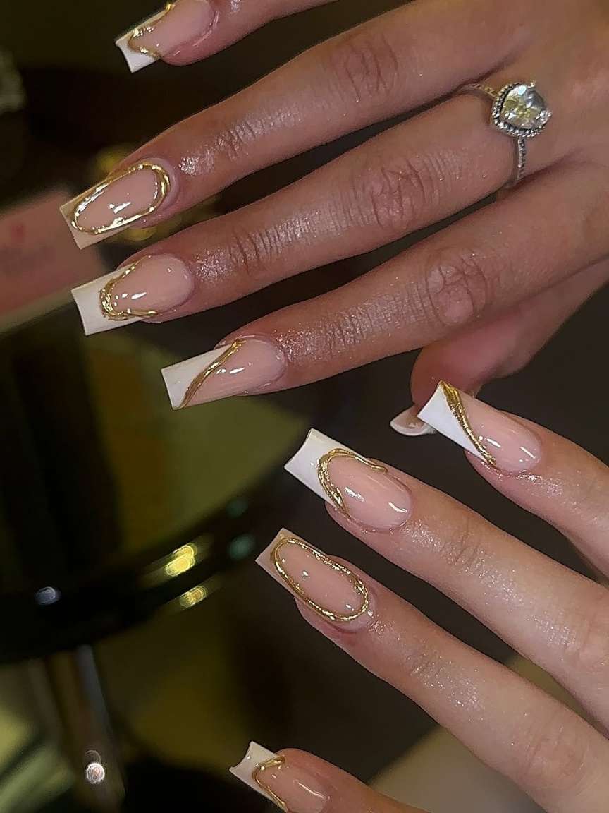 60+ White and Gold French Tip Nails That Scream Glam – FASHION SO SIMPLE