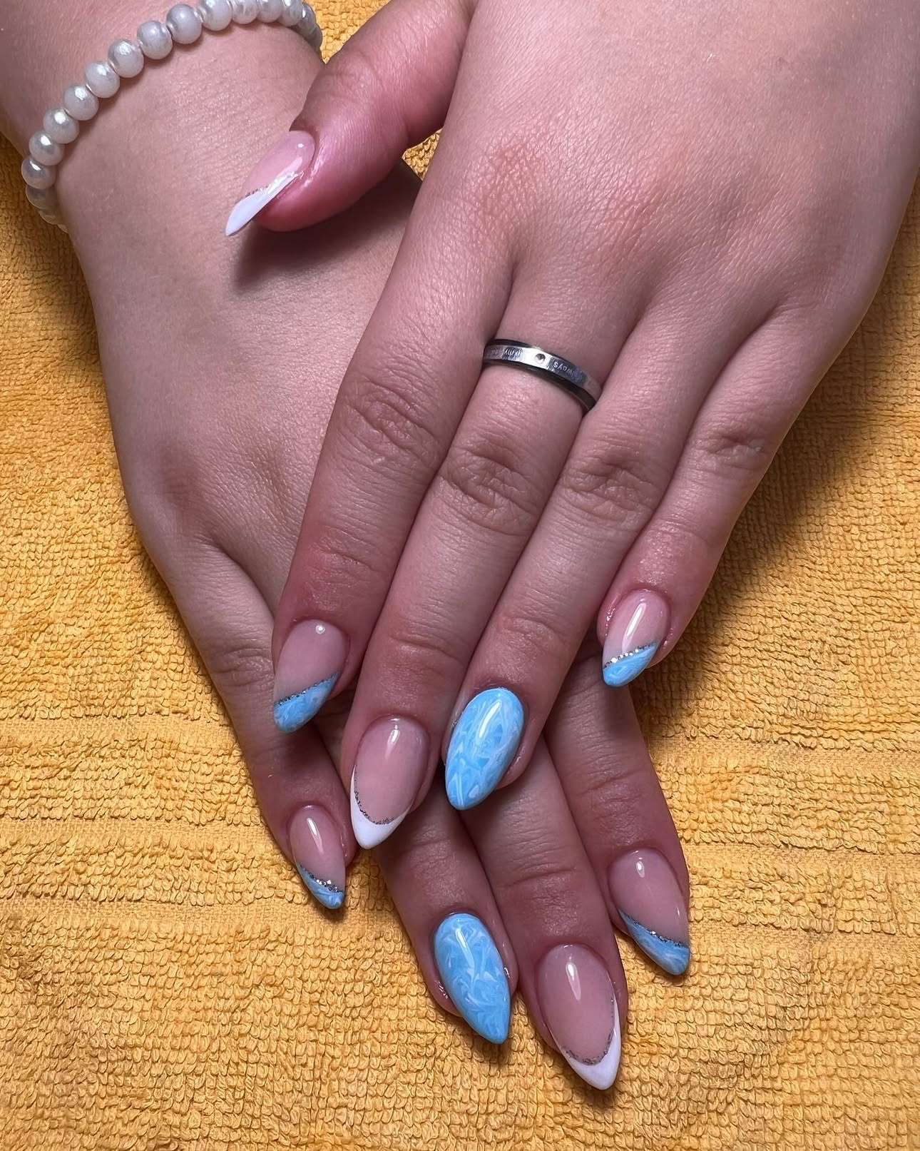 50+ Blue and White French Tip Nails That Redefine Classic Cool ...