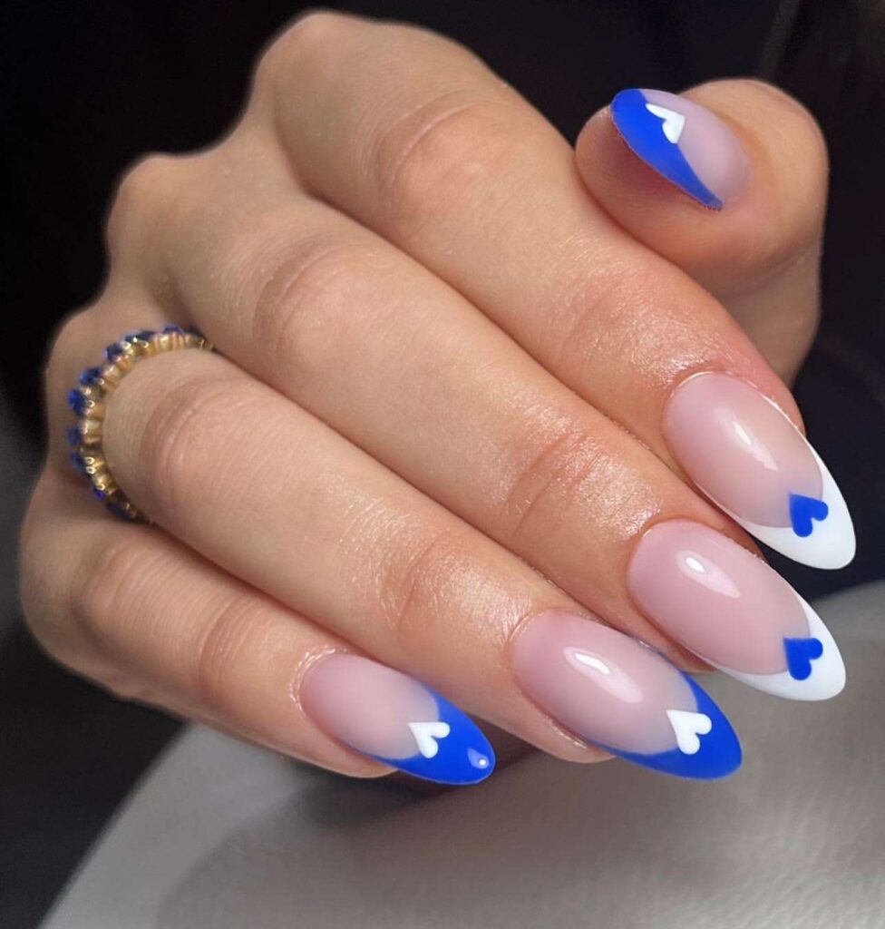 50+ Blue and White French Tip Nails That Redefine Classic Cool ...