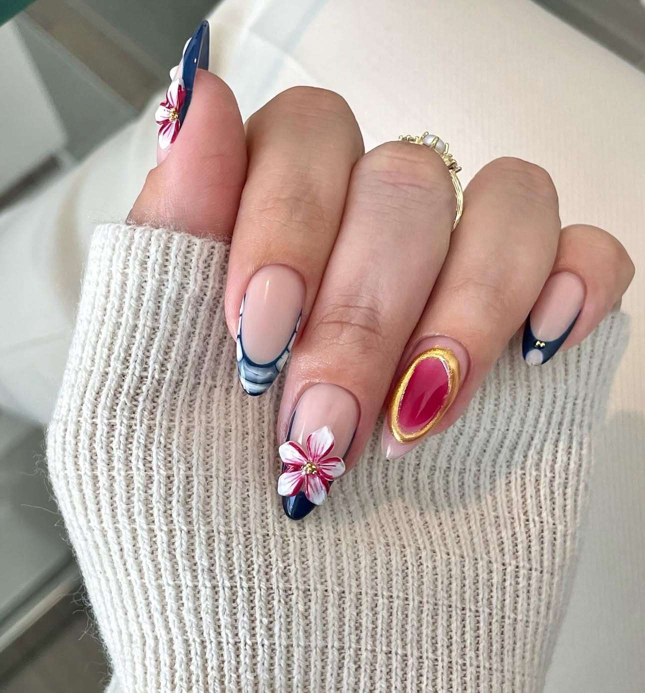 50+ Blue and White French Tip Nails That Redefine Classic Cool ...