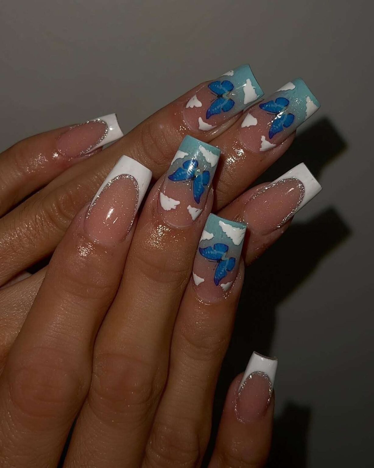 50+ Blue and White French Tip Nails That Redefine Classic Cool ...
