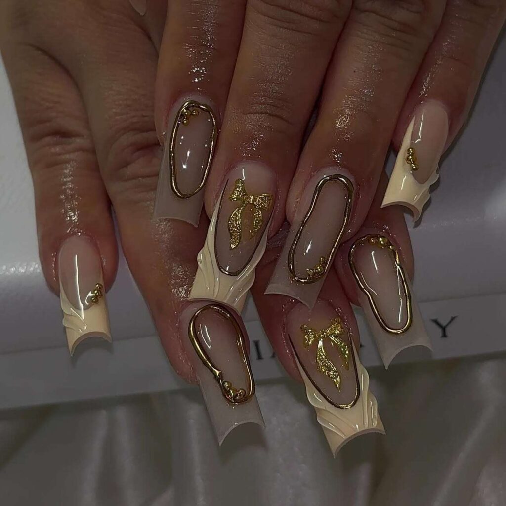 50+ French Tips with Bow Designs That Are Too Pretty to Ignore ...
