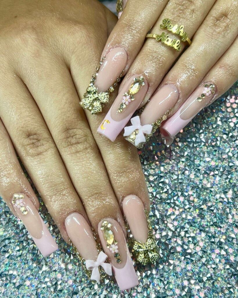 50+ French Tips with Bow Designs That Are Too Pretty to Ignore ...