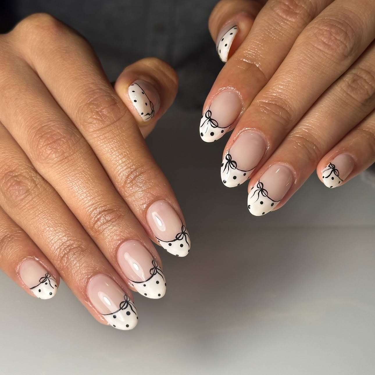 50+ French Tips with Bow Designs That Are Too Pretty to Ignore ...