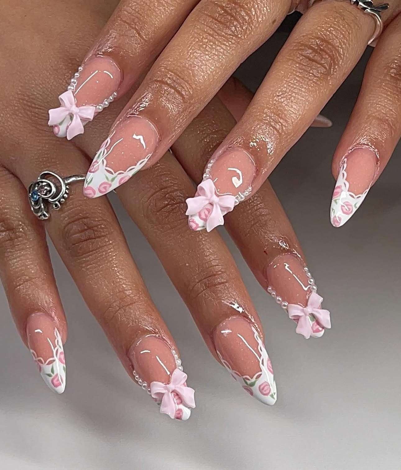 50+ French Tips with Bow Designs That Are Too Pretty to Ignore ...