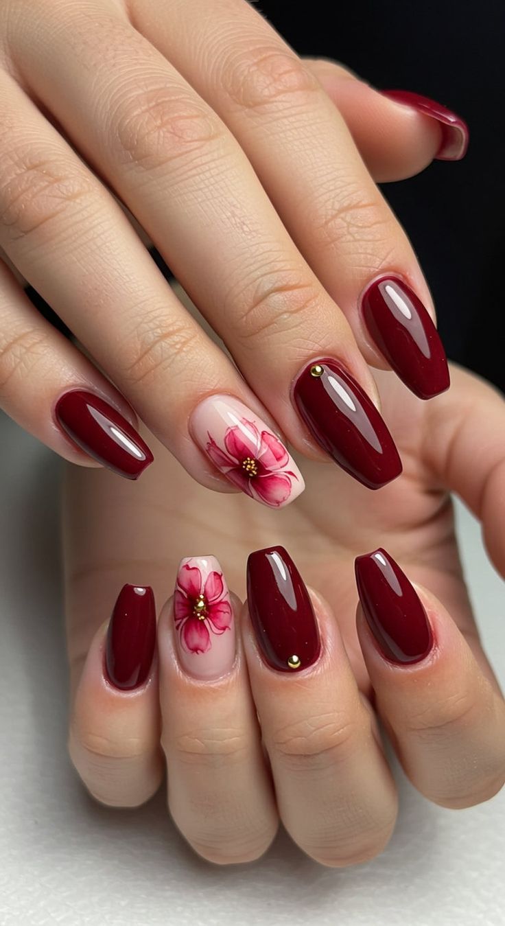From Burgundy to Cherry: Exploring the Best Red Fall Nails – FASHION SO ...