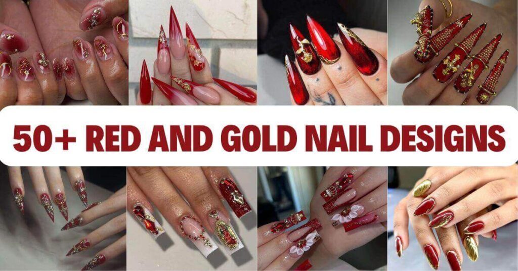 50+ Red and Gold Nail Designs That Radiate Luxury – FASHION SO SIMPLE