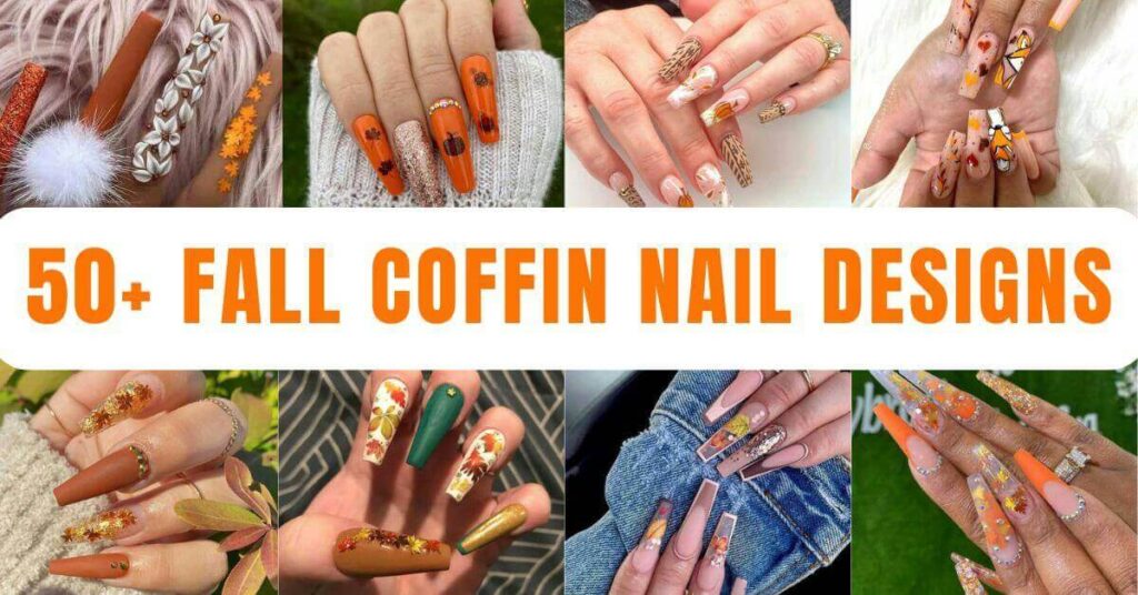 50+ Fall Coffin Nails That Mix Autumn Warmth with Sleek Style – FASHION ...