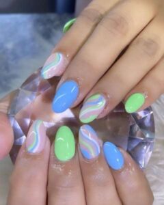 Eye-Catching Blue and Green Nail Designs for Every Occasion – FASHION ...