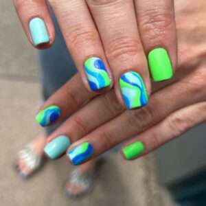 Eye-Catching Blue and Green Nail Designs for Every Occasion – FASHION ...