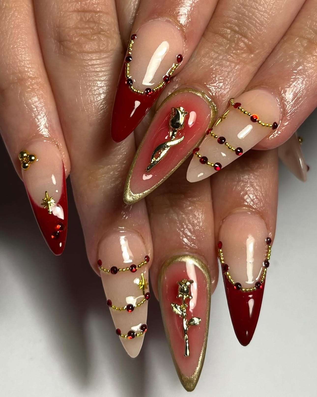 50+ Red and Gold Nail Designs That Radiate Luxury – FASHION SO SIMPLE