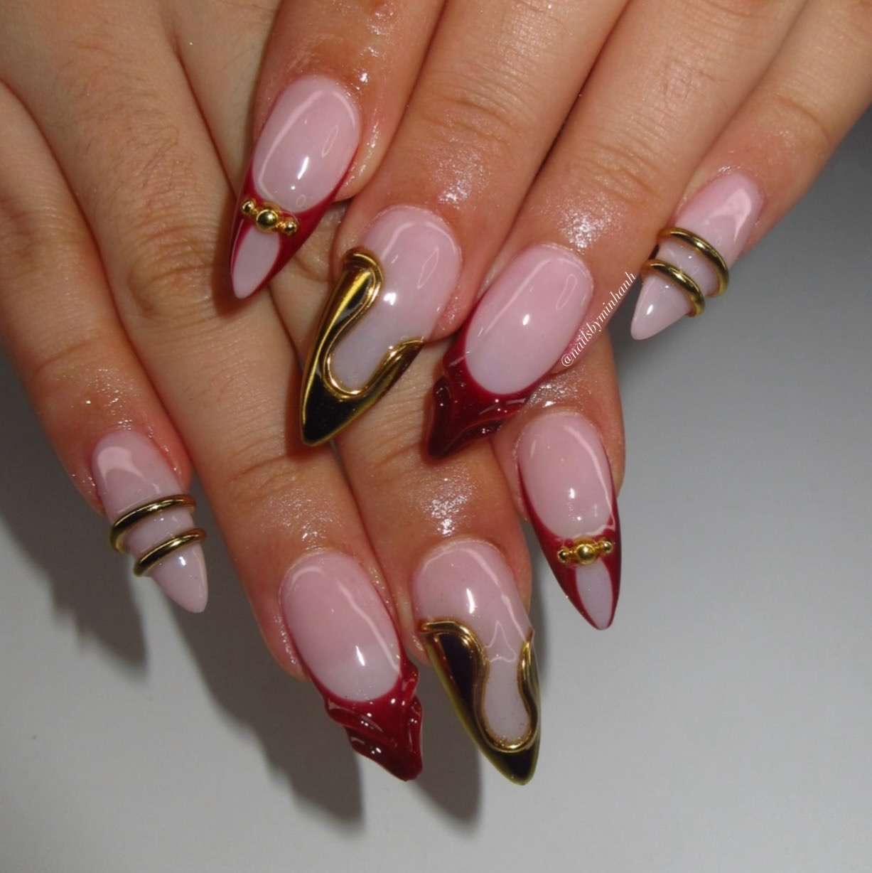 50+ Red and Gold Nail Designs That Radiate Luxury – FASHION SO SIMPLE