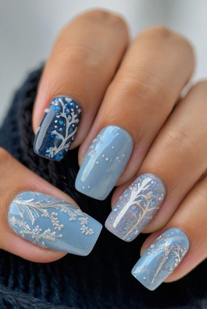 Light Blue Winter Nails for a Dreamy Icy 2026 Look – FASHION SO SIMPLE