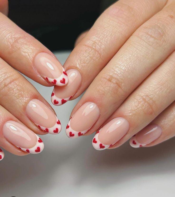 Romantic and Refined Valentine French Tip Nails for 2026 – FASHION SO ...
