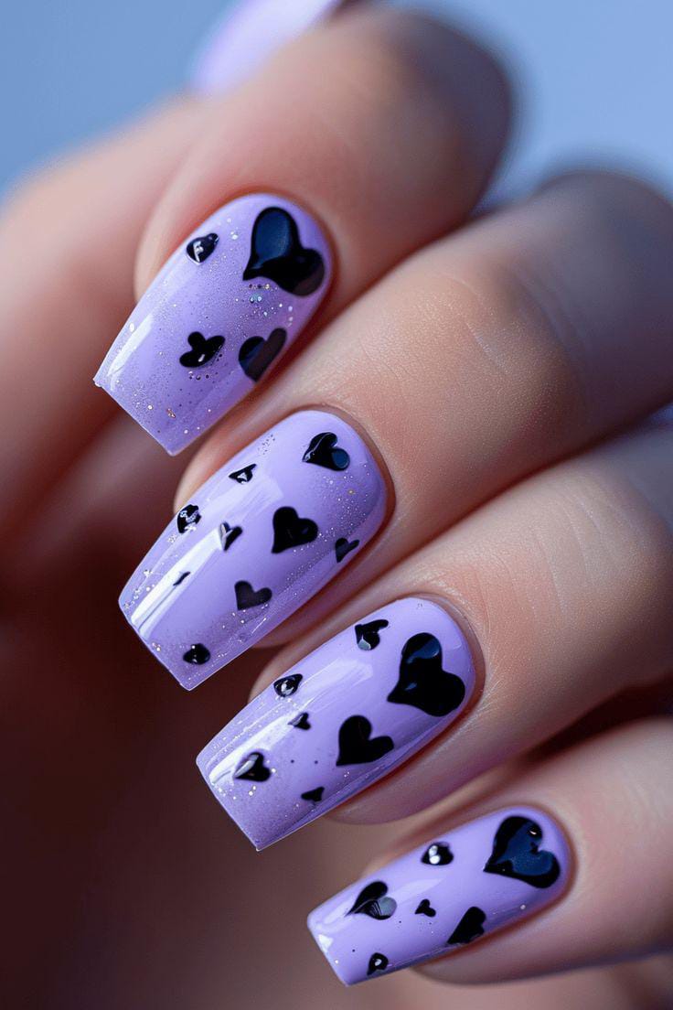 Purple Valentines Nails for 2026 That Are Totally Heart-Stealing ...