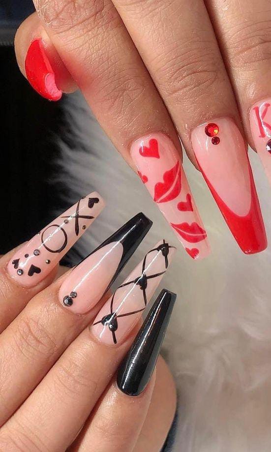 From Sweet to Bold: Valentine Coffin Nails Inspiration – FASHION SO SIMPLE